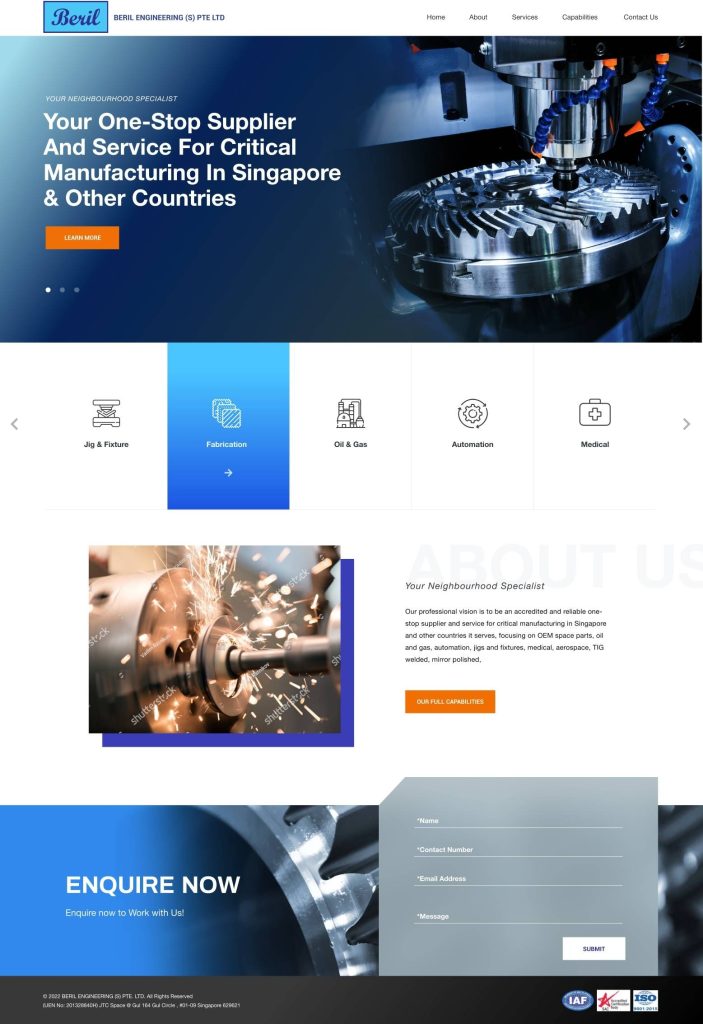 Beril Engineering - Web Development Company Singapore