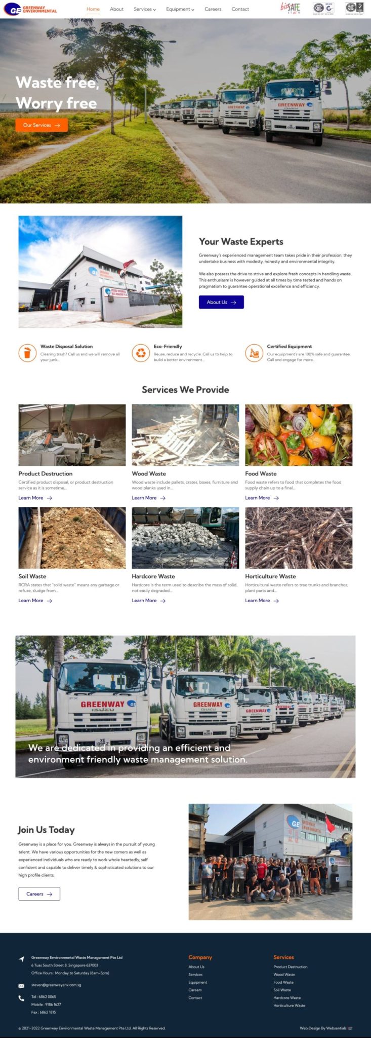 Greenway Environmental - Web Development Company Singapore