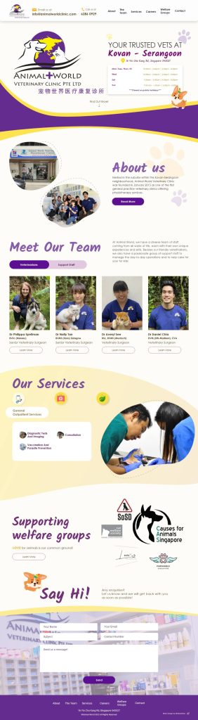 Animal World Vet - Web Development Company Singapore - Web Design Services SG