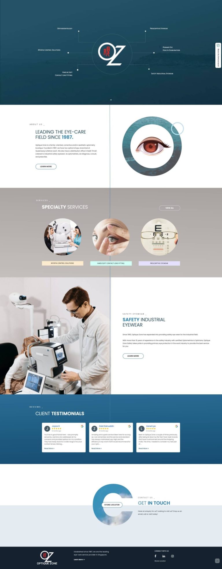 Optique Zone - Web Development Company Singapore